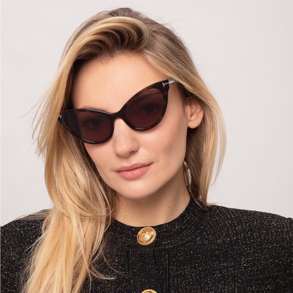 Tom Ford | Accessories | Tom Ford Evelyn Ft820 Dark Havana Cat Eye ...